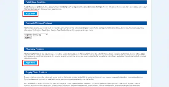 Albertsons Job Application & Careers