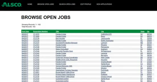 Alsco Job Application & Careers