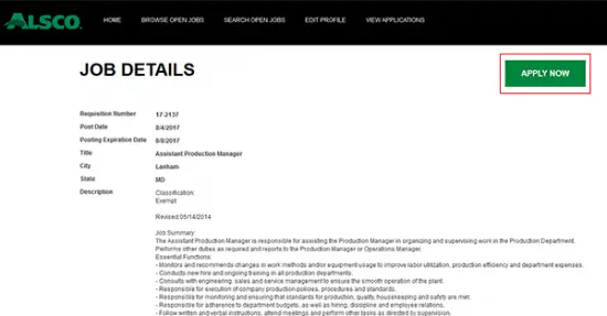 Alsco Job Application & Careers