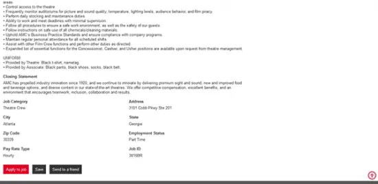 AMC Job Application & Careers