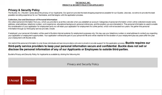 Buckle Job Application & Careers