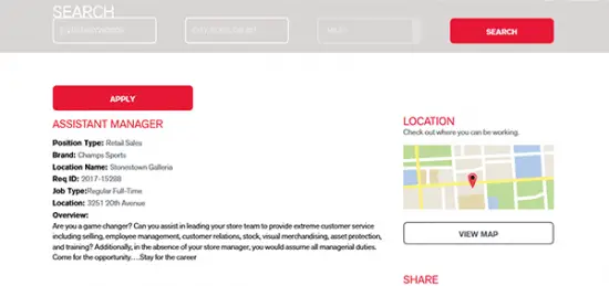 Champs Sports Job Application & Careers