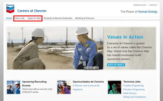 Chevron Job Application & Careers
