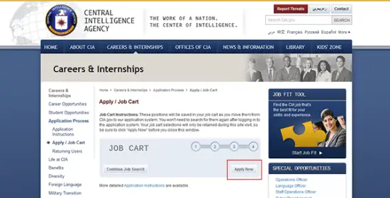 CIA Job Application & Careers