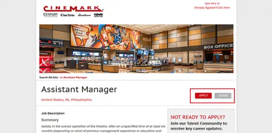 Cinemark Job Application & Careers