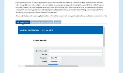 Conway Corp Job Application & Careers