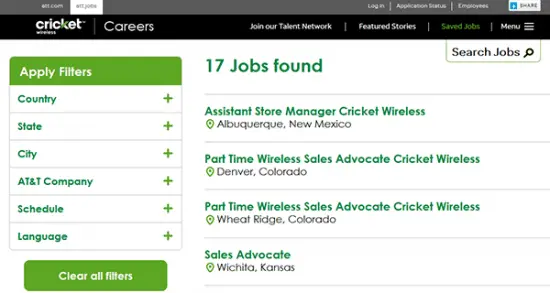Cricket Wireless Job Application & Careers