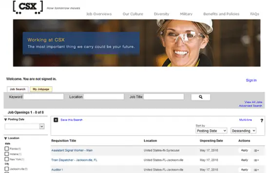CSX Railroad Job Application & Careers