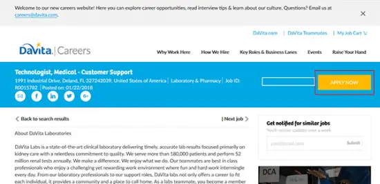 DaVita Job Application & Careers