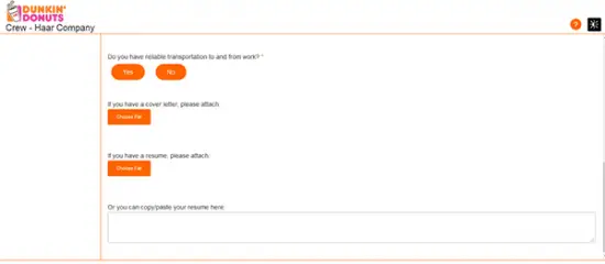 Dunkin' Donuts Job Application - Apply Online