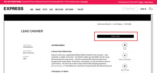 Express Job Application & Careers