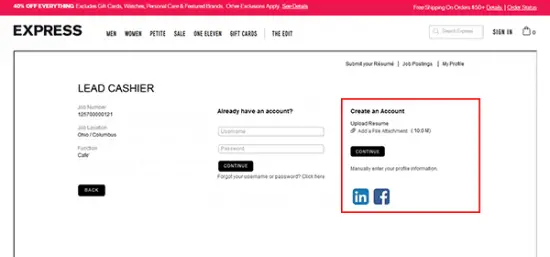 Express Job Application & Careers