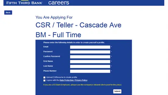 Fifth Third Bank Job Application & Careers