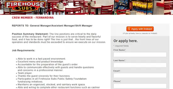 Firehouse Subs Job Application & Careers