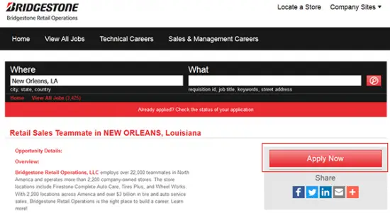 Firestone Job Application & Careers
