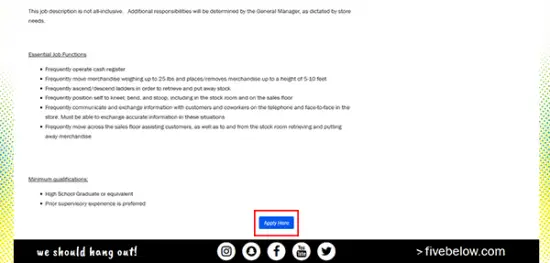 Five Below Job Application & Careers