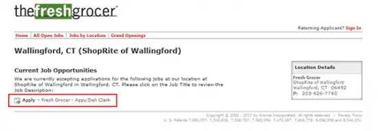 The Fresh Grocer Job Application & Careers