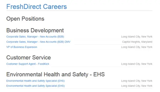 FreshDirect Job Application & Careers