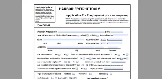 Harbor Freight Tools Job Application & Careers