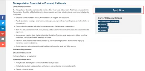 Hertz Job Application & Careers
