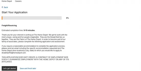 Home Depot Job Application & Careers