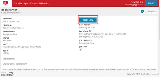 Jack in the Box Job Application & Careers