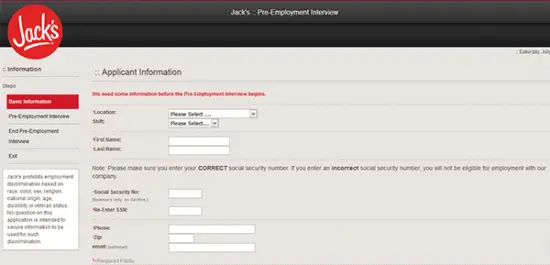 Jack's Job Application & Careers