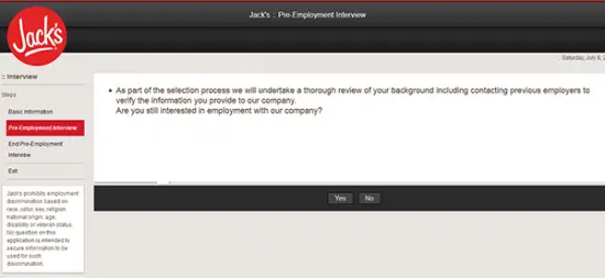 Jack's Job Application & Careers
