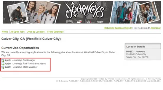 Journeys Job Application & Careers