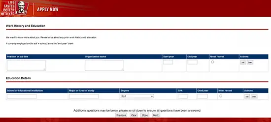 KFC Job Application - JobApplications.net - Apply Online
