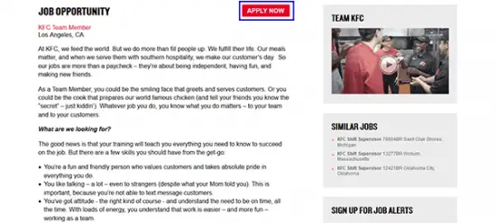 KFC Job Application - JobApplications.net - Apply Online