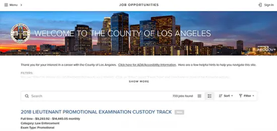 LA County Job Application & Careers