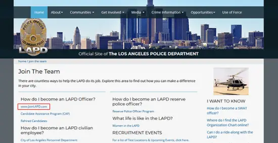 LAPD Job Application & Careers