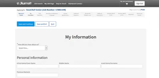 Marriot Job Application & Careers