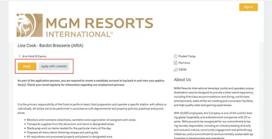 MGM Resorts Job Application & Careers