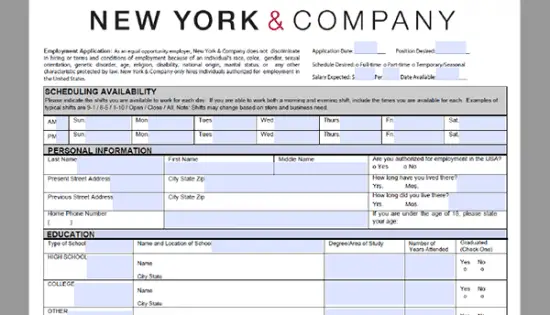 New York & Company Job Application & Careers
