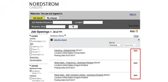 Nordstrom Job Application & Careers