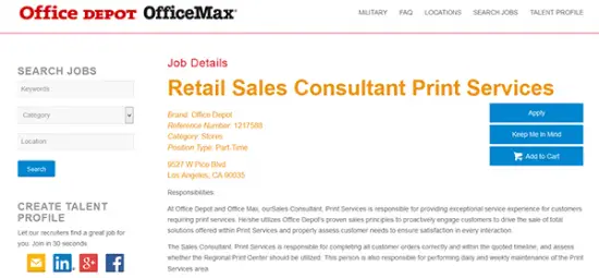 Office Depot Job Application & Careers