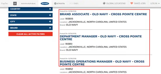 Old Navy Job Application & Careers