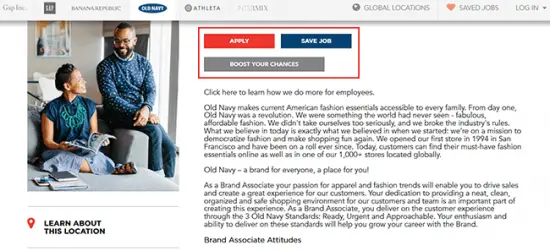 Old Navy Job Application & Careers