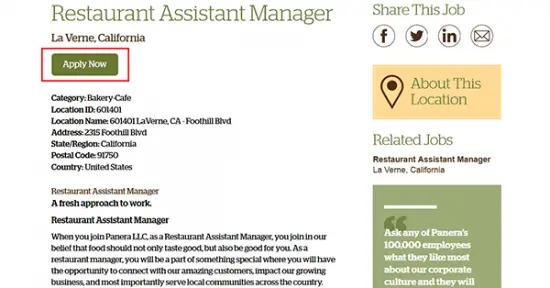 Panera Bread Job Application & Careers