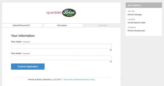 Perkins Restaurant Job Application & Careers