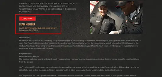 Pizza Hut Job Application & Careers