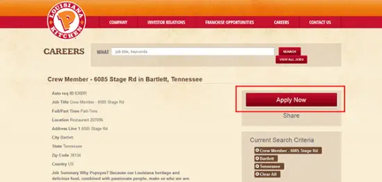 Popeyes Job Application & Careers