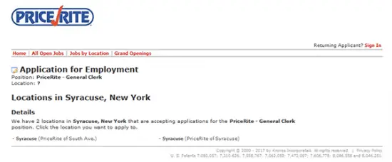 PriceRite Job Application & Careers