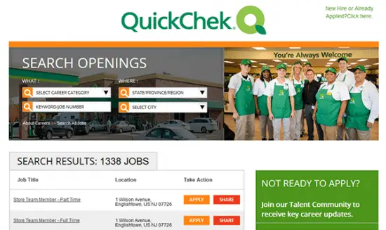 QuickChek Job Application & Careers