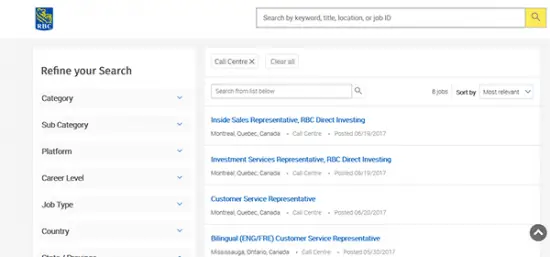 RBC Job Application & Careers