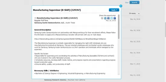 Samsung Job Application & Careers
