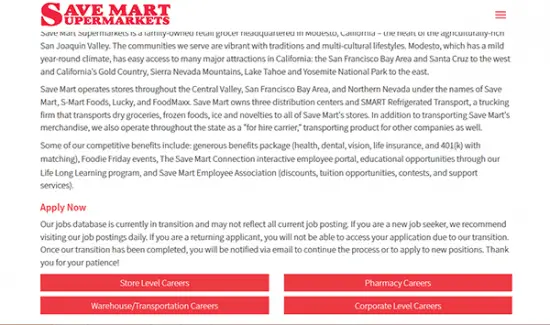 Save Mart Job Application & Careers