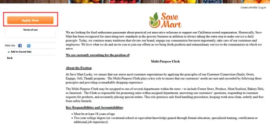 Save Mart Job Application & Careers